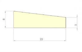 Vulko-Crease cuneiform made of Cellpolyurethane tolerances to DIN 7715 ...